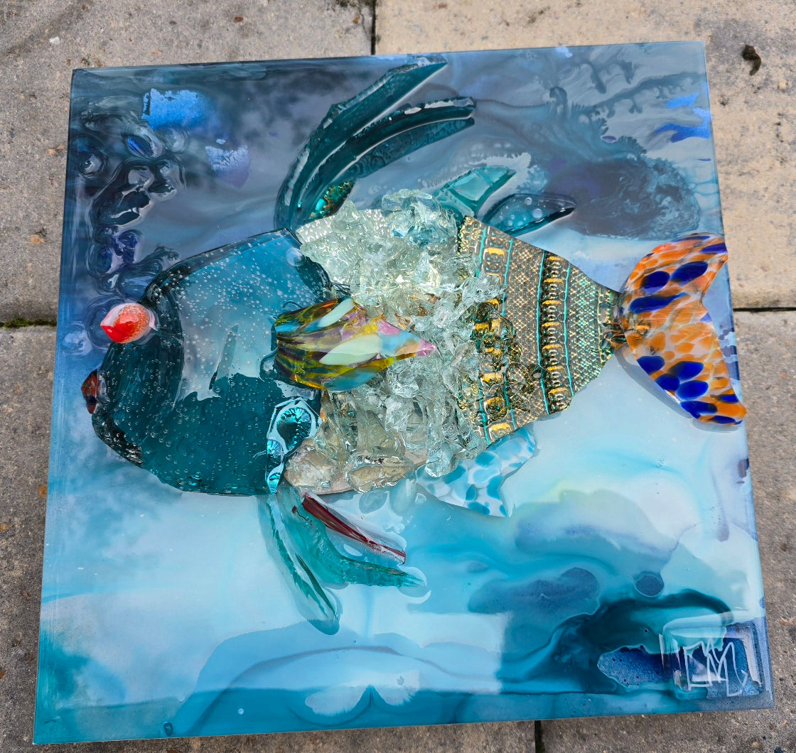 Fish with Orange Tail 12x12 – Mary Hong Studio