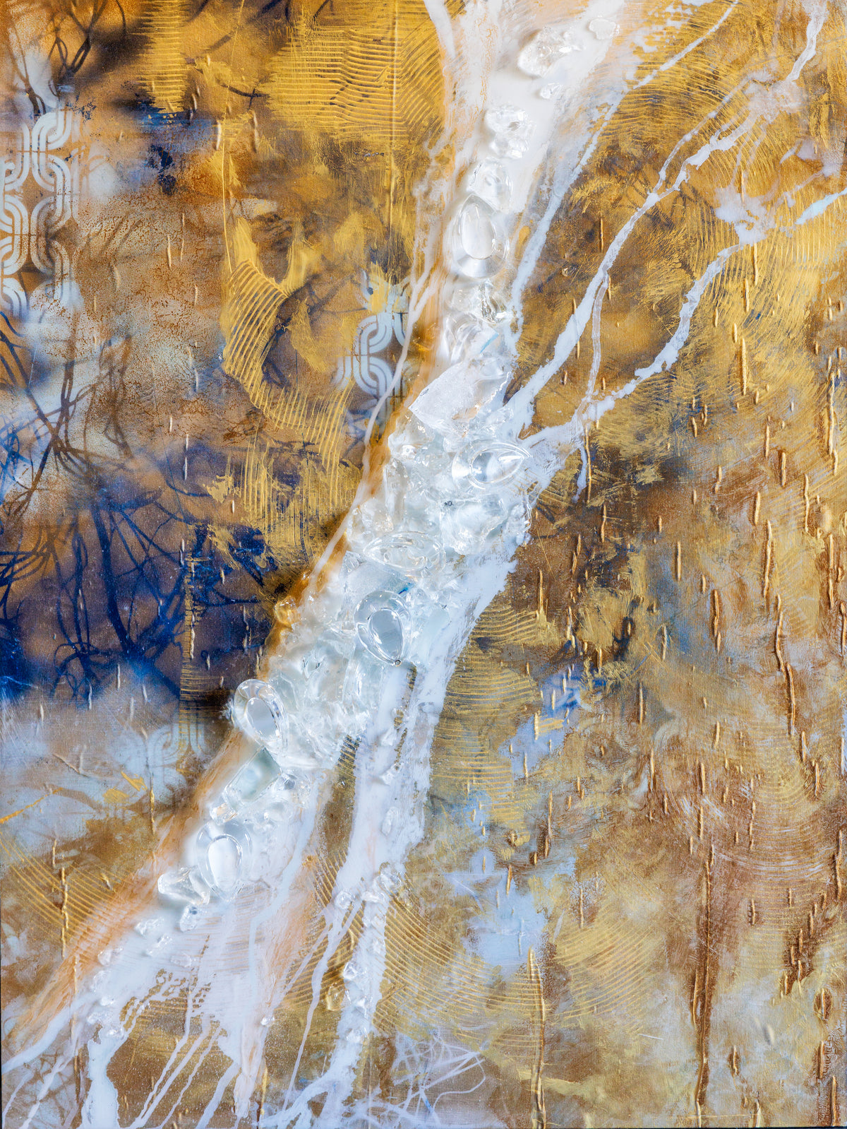 Gold Abstract 40x30 – Mary Hong Studio